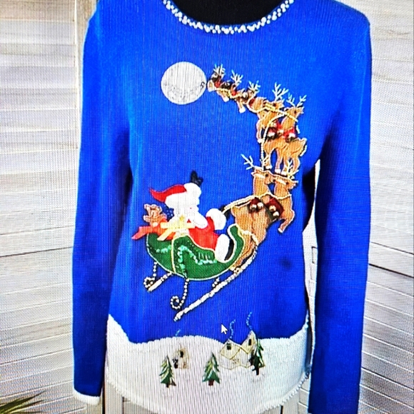 Lamoda | Sweaters | Le Moda Embellished Ugly Tacky Christmas Sweater ...